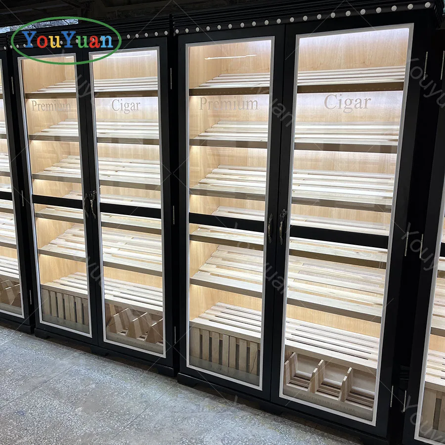 Customized Display Cabinet showcase Cigar Humidor Cigar Room Furniture ...