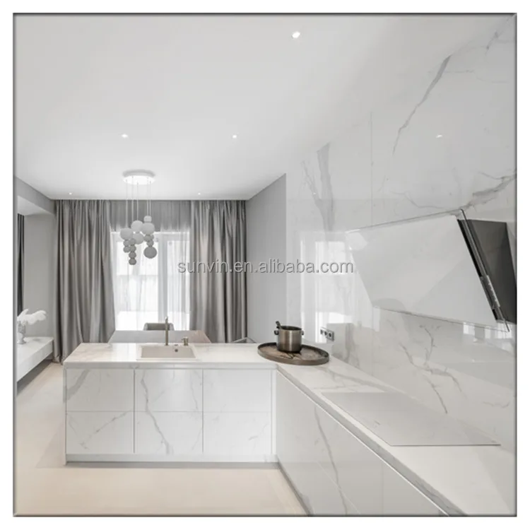 Big Slab 1200x2400 Sintered Stone Wall Format White Marble Tiles Floor ...