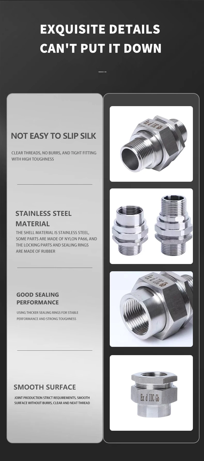 Explosion Proof Movable Joint Metal Stainless Pipe Joint Explosion ...