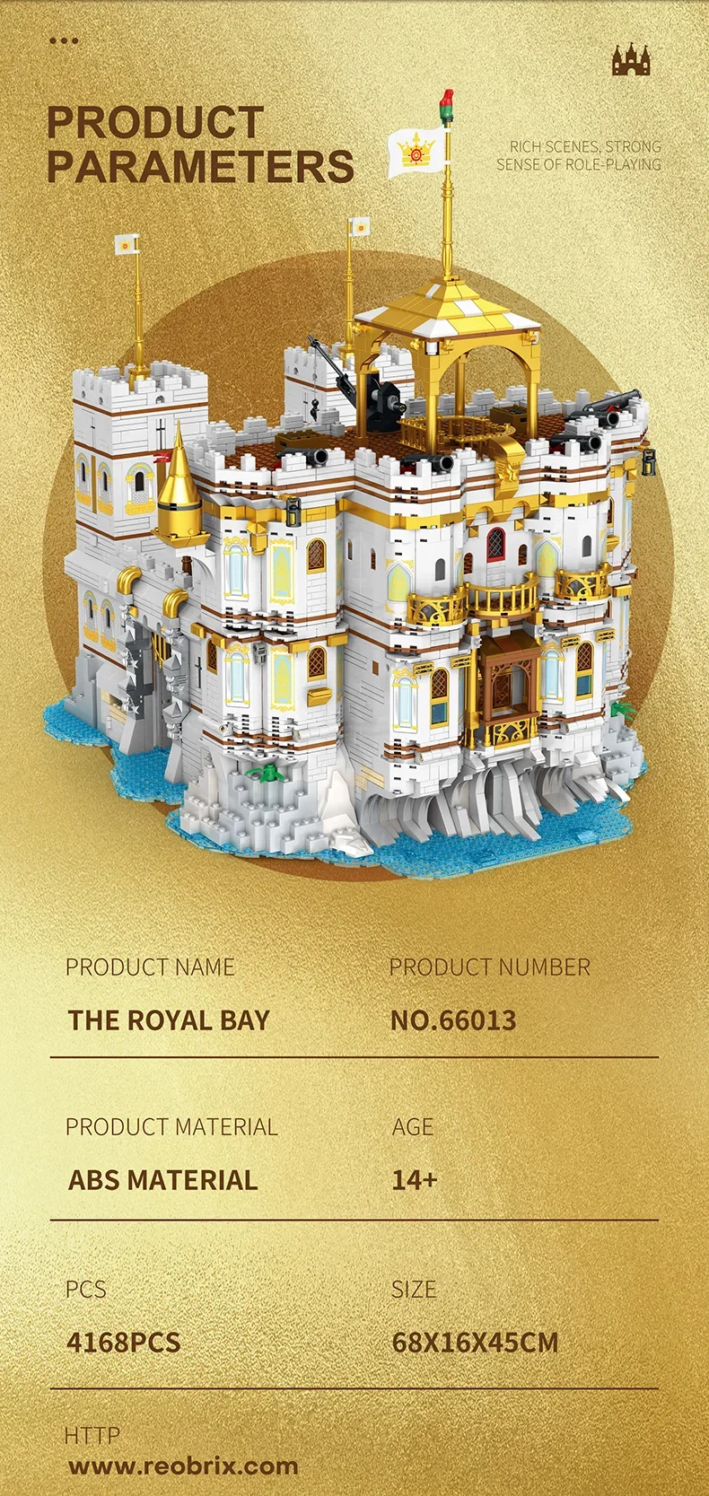 Reobrix 4168pcs Technic Royal Bay Empire Castle Model 66013 MOC Pirate Series Assemble Building ...