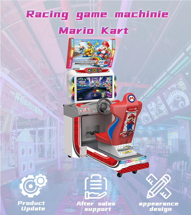 Indoor Racing Mario Kart Coin Pusher Coin Operated Game Machine ...