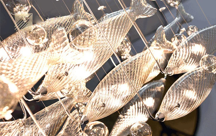 Hanging Lighting Glass Fish In The Hotel Lobby - Buy Hanging Lighting ...