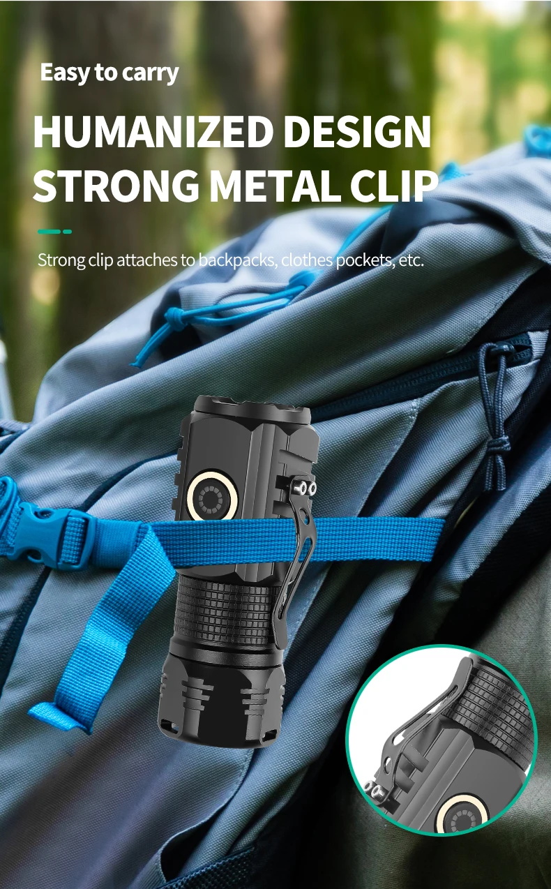 Portable Flashlights and Torches 3 LED High Brightness 600lm Waterproof ...