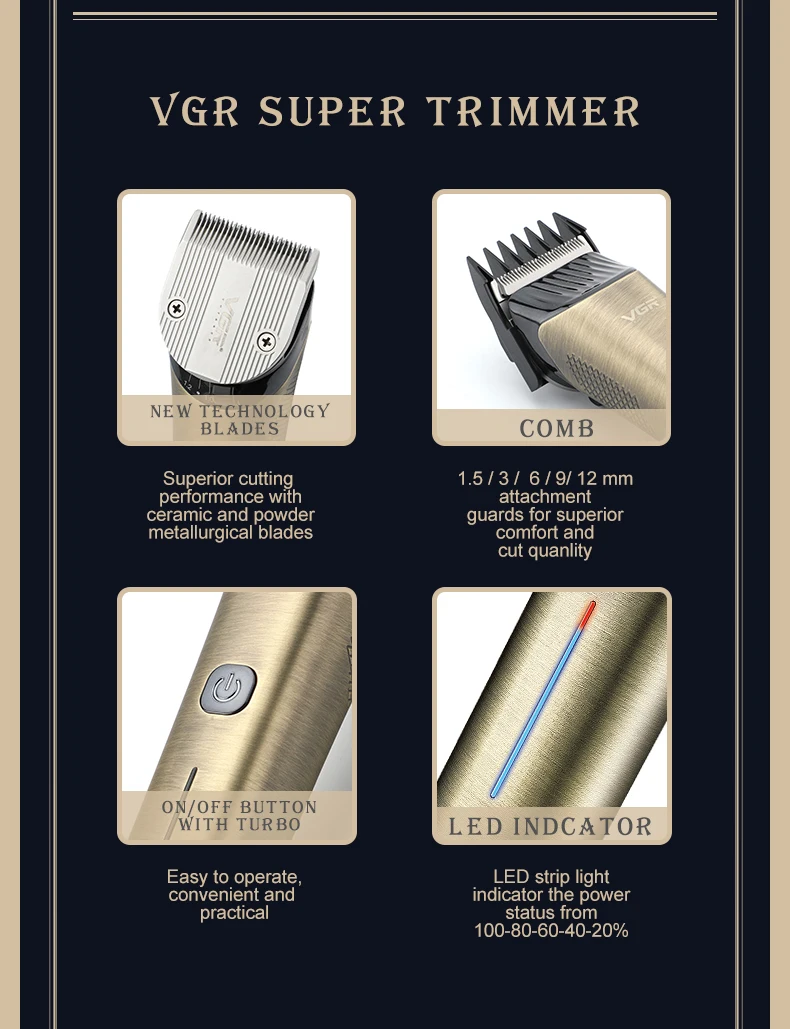 VGR V-669 Hair Cut Machine - Professional & Rechargeable