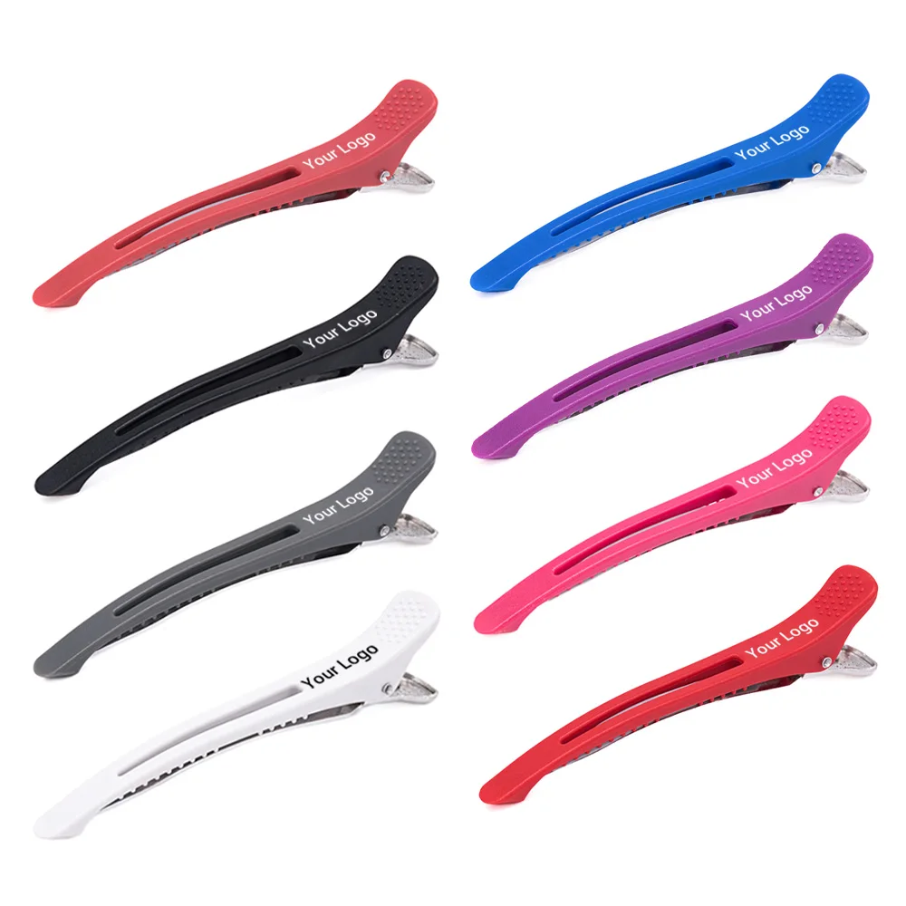 Custom Logo Hair Clips No Crease Accessories Duckbill Alligator Salon ...