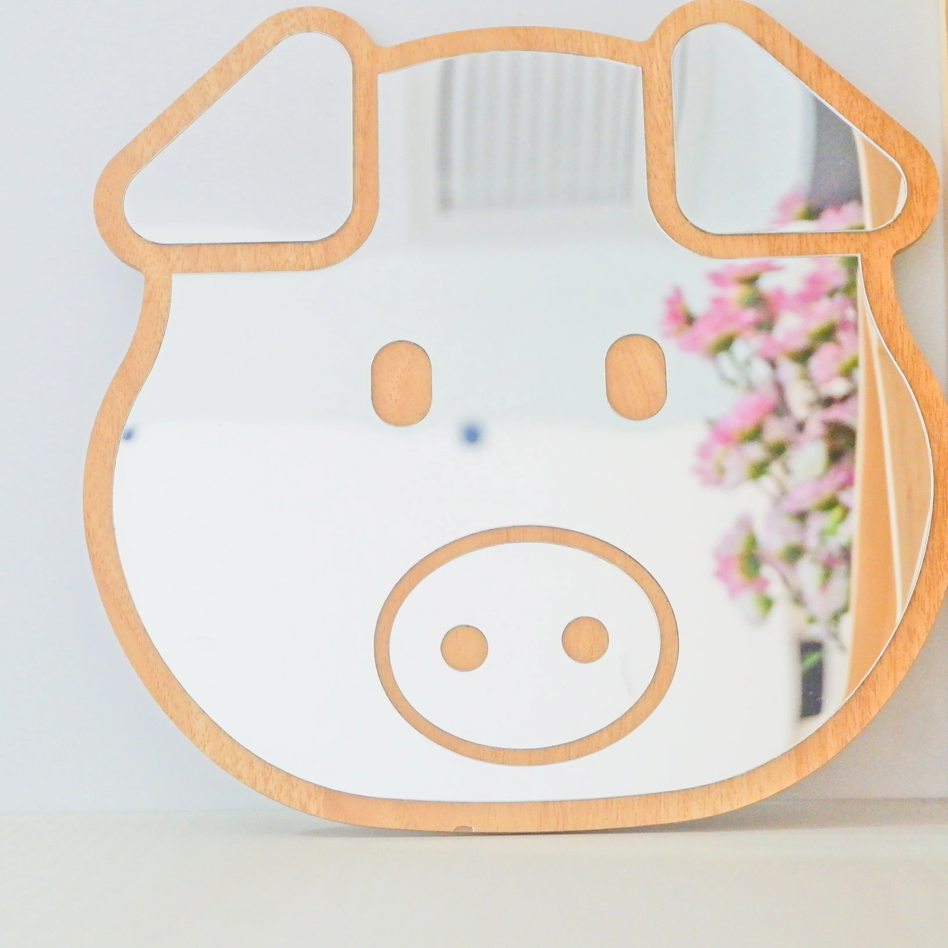 Cartoon Animal Mirror Custom Shape Acrylic Wall Mirror Decor Children ...