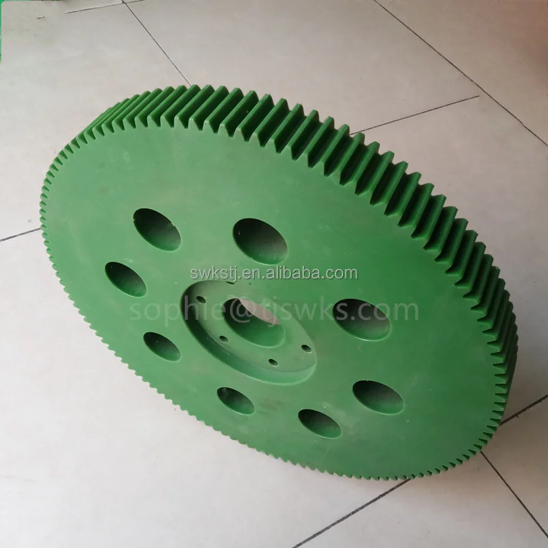 Large Diameter Nylon Gear Green Oil-impregnated Nylon Gear Plastic ...