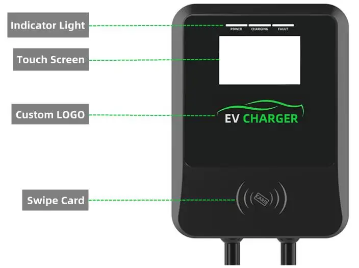 Smart Home 32a Ac Wallbox Ev Charger 7kw Box Type 2 Manufacturers Touch ...