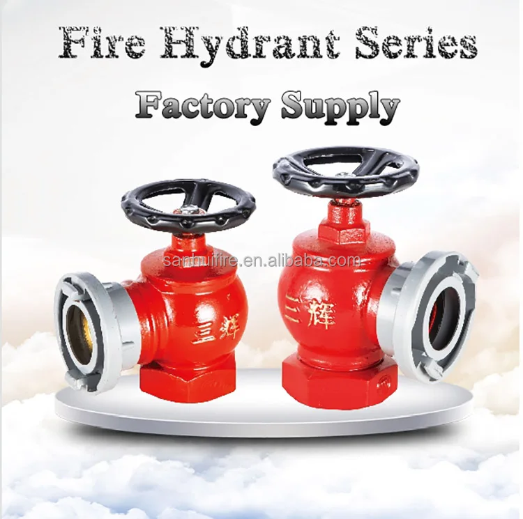DN50/DN65 Indoor Fire Hydrant Openers Cast Iron Red Polished Chrome 1 ...