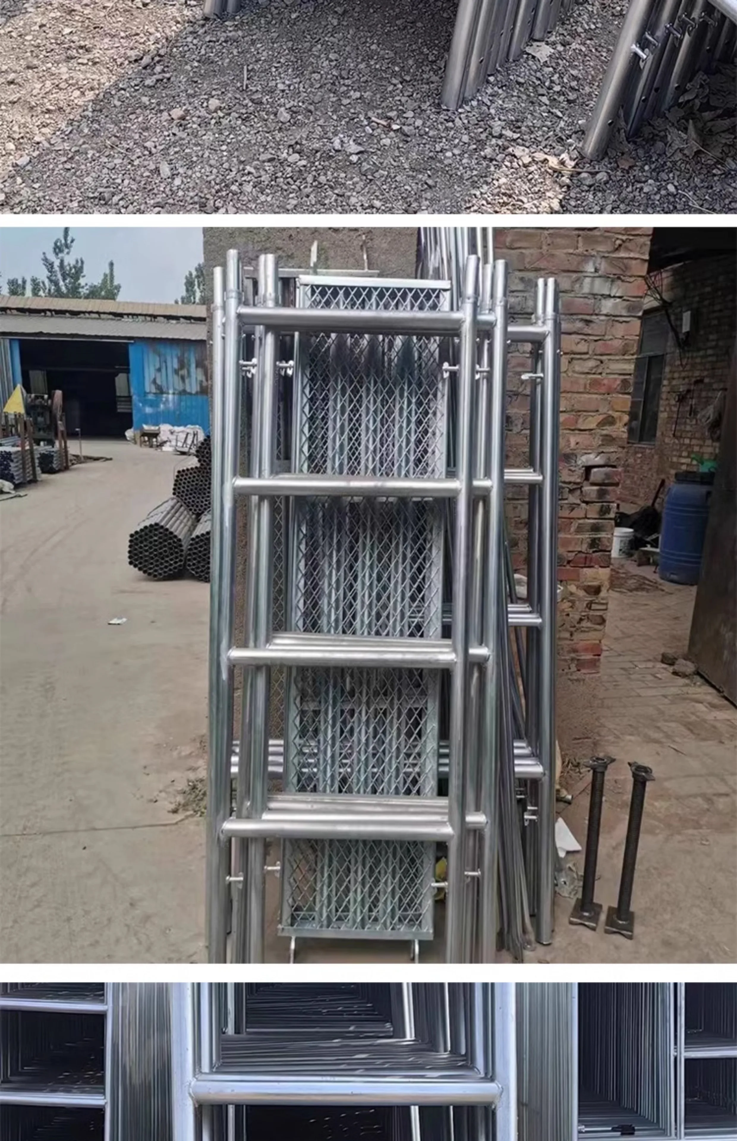 Galvanized Mobile Folding Scaffolding System Portable Frame Scaffolding ...