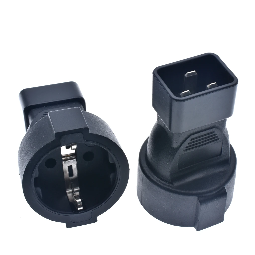 Iec320 C20 Plug Male To Eu Schuko Cee7/7 Female Power Connector ...