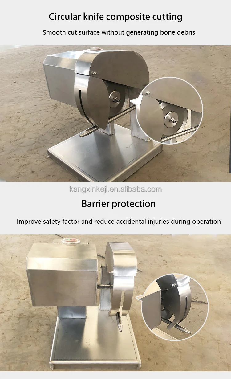 Manual Chicken Duck Vertical Meat Bone Portion Band Saw Cutter Machine ...