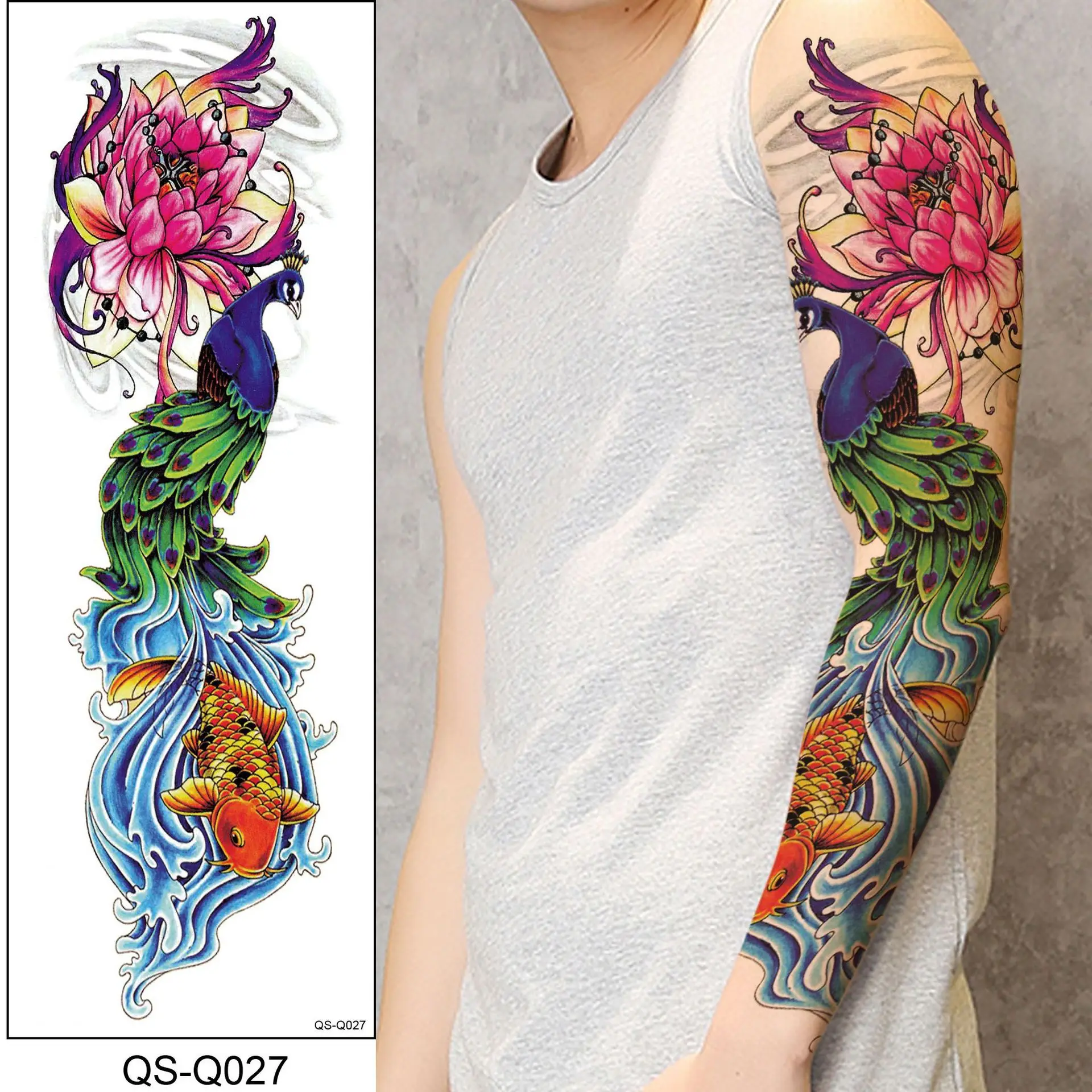 Whole Arm Sexy Skull Tattoo Stickers Flash Tattoos For Men Women Body Tattoo Sticker Buy