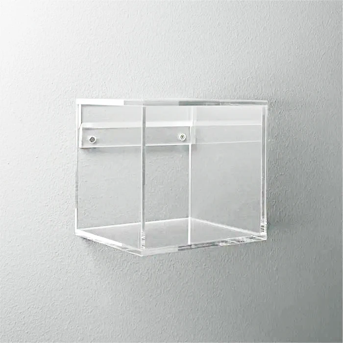 Custom Wall Mounted Cube Clear Acrylic Storage Box