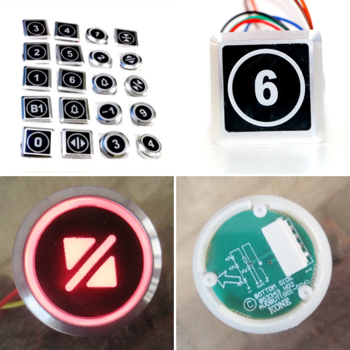 Elevator Component Elevator Push Button Repaired And Replaced Push ...