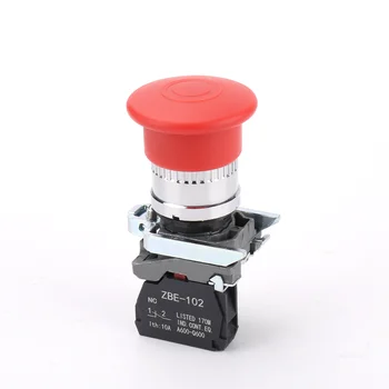 Sentai Xb4-bt42 Exit Emergency Stop Plastic Red Mushroom Button Switch Latching Waterproof Push ...