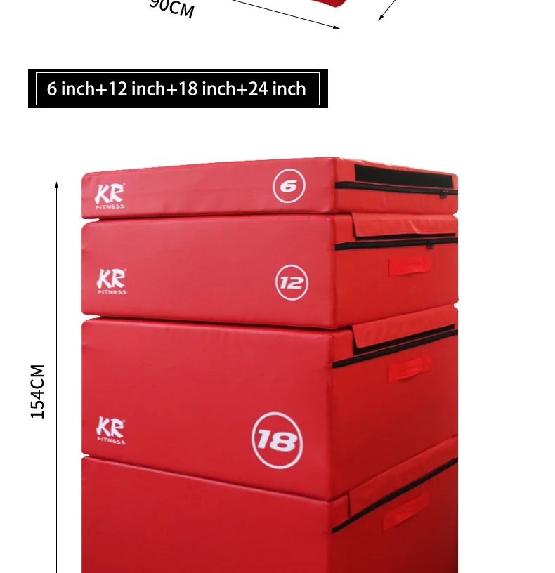 Soft Stackable Plyo Box Set - 7.5cm to 60cm - Durable & Versatile