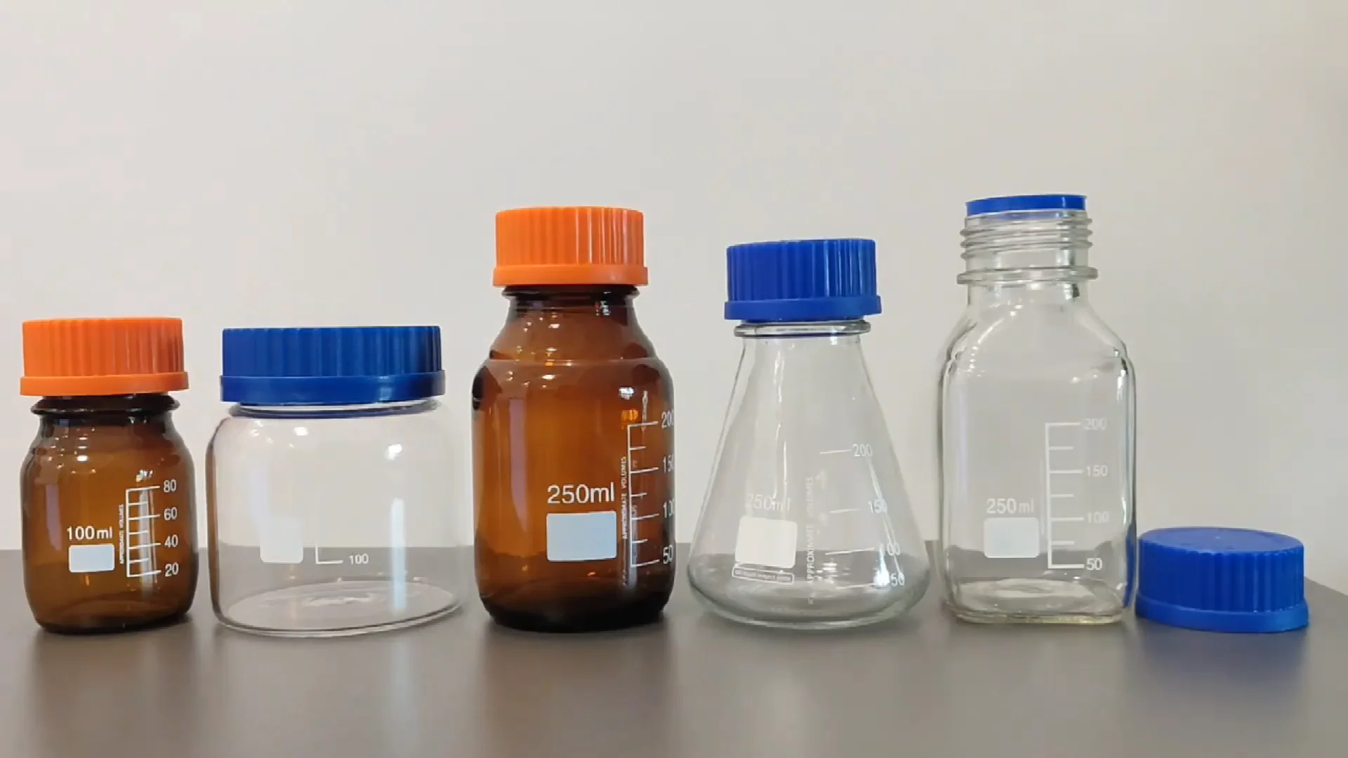 Clear Conical Flask 100ml 250ml 500ml 1l Biochemistry Lab Glass Reagent ...