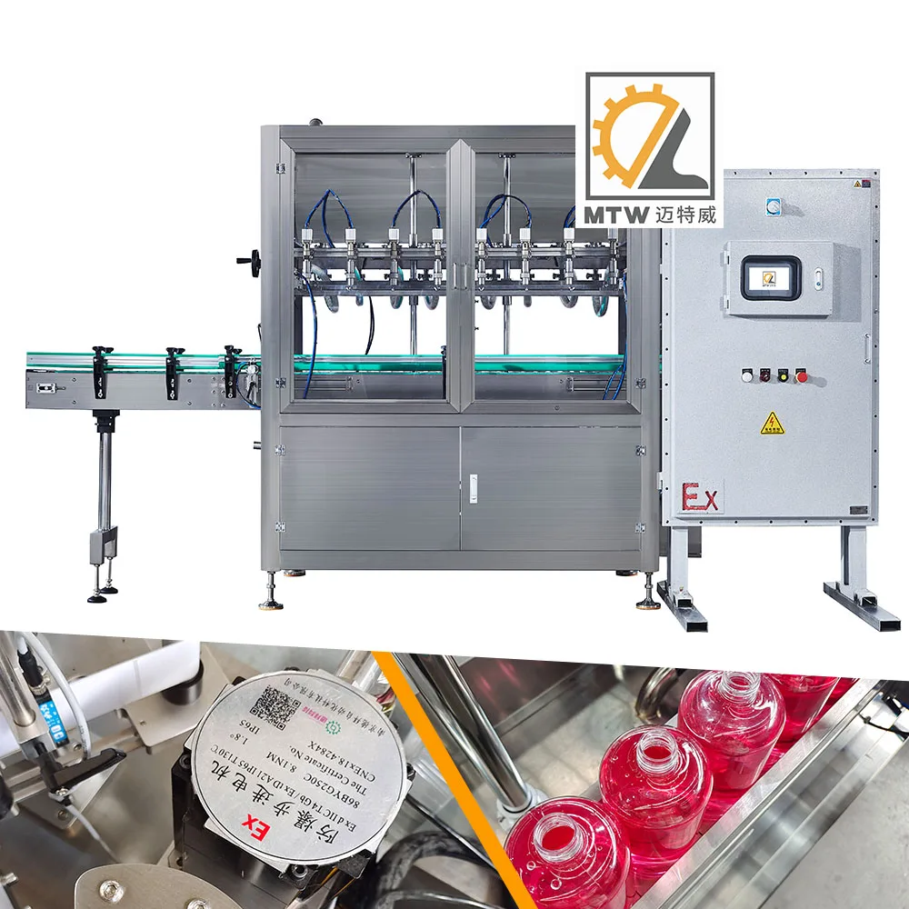 Mtw Custom Automatic Multi-heads Explosion Proof Alcohol Chemical ...