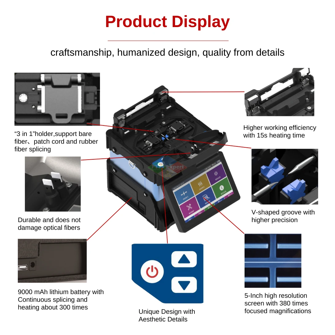 Jw4108 Pro Ftth Fiber Optic Electrode Splicing Machine Spare Electrode ...