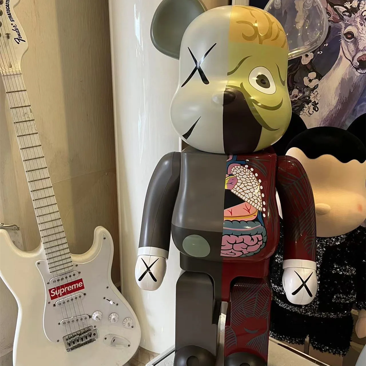 Bearbrick 1000% Half Anatomized Block Bears Violent Bears Decorative ...