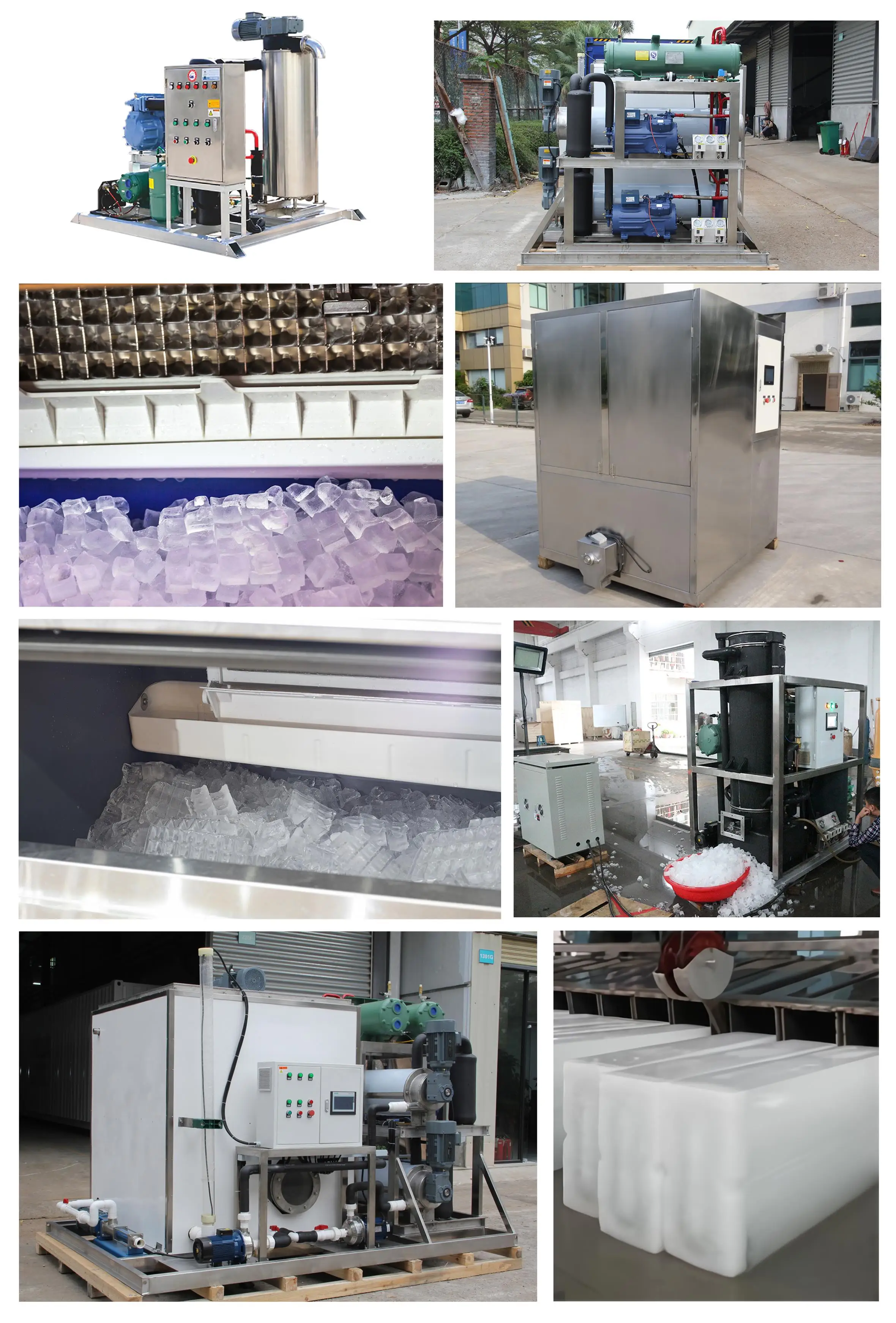 300kg/500kg/1000kg Ice Machine Factory - Big Capacity Ice Maker