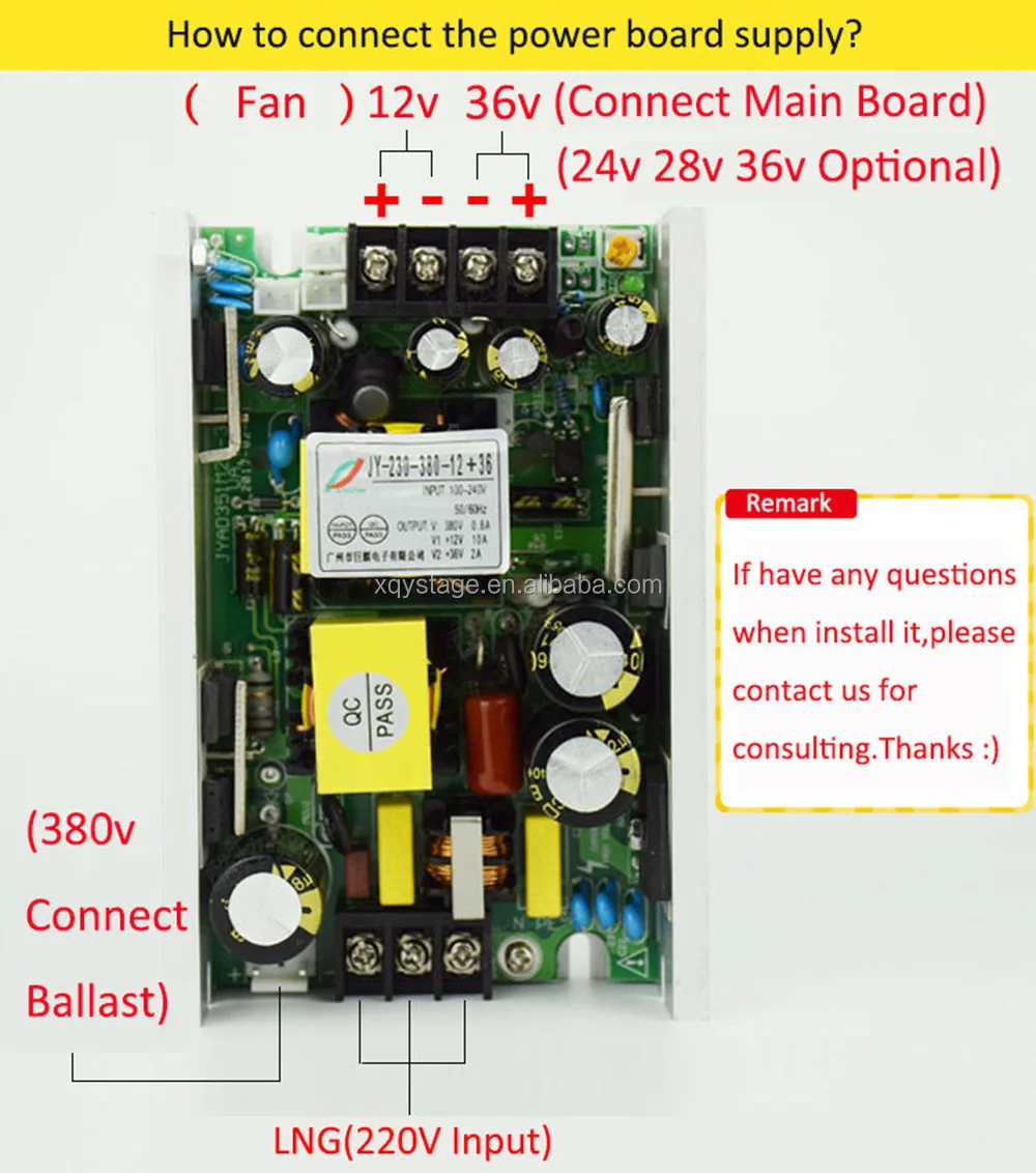 9R 260W Beam Moving Head Power Supply Board - Reliable Lighting