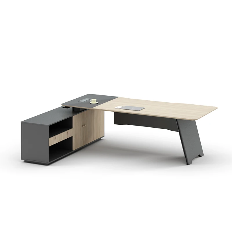 luxury executive modern office computer desk L shaped office furniture desk Alibaba