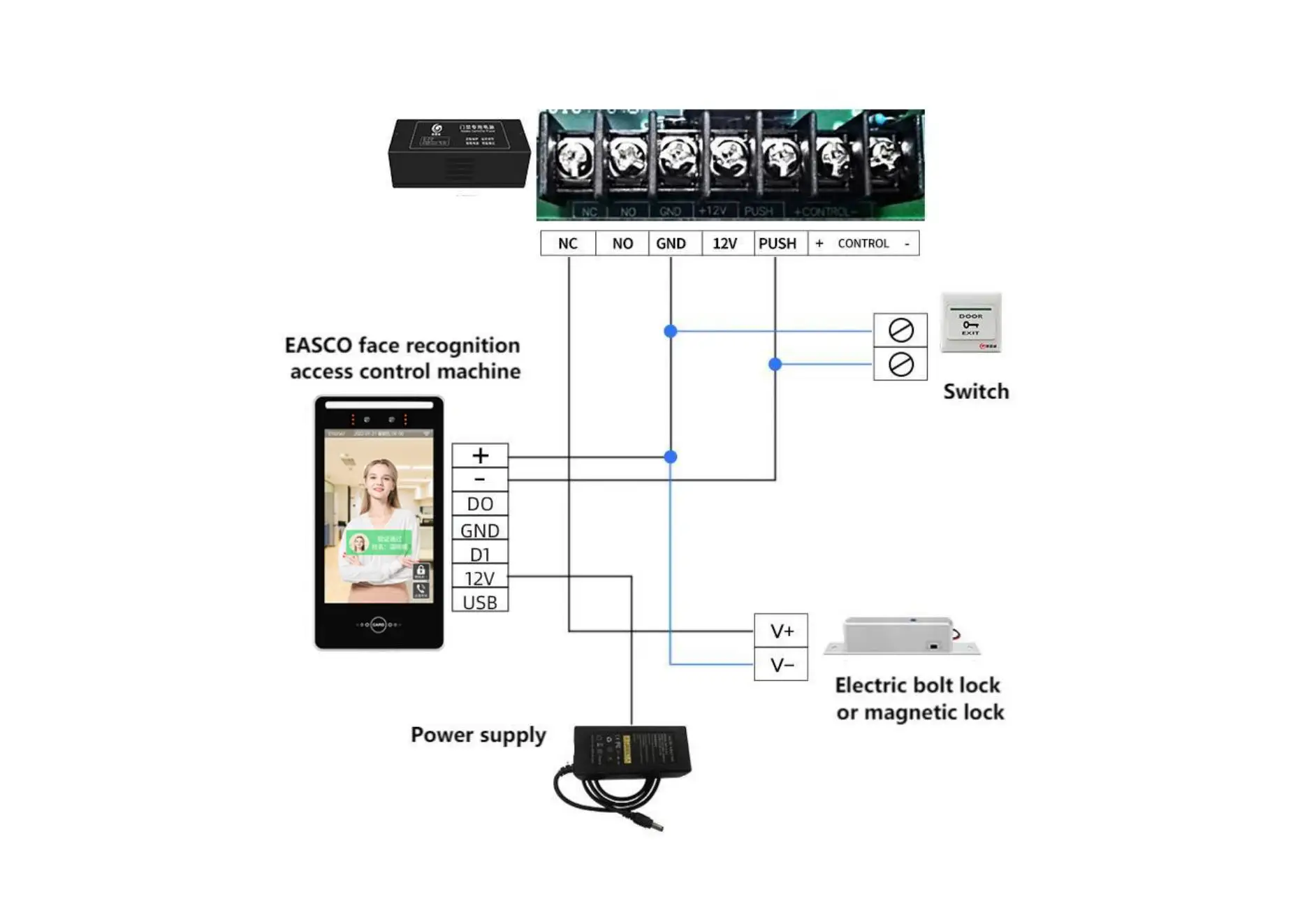 8 Inch Aluminum Housing Facial Authentication Access Control Panel ...