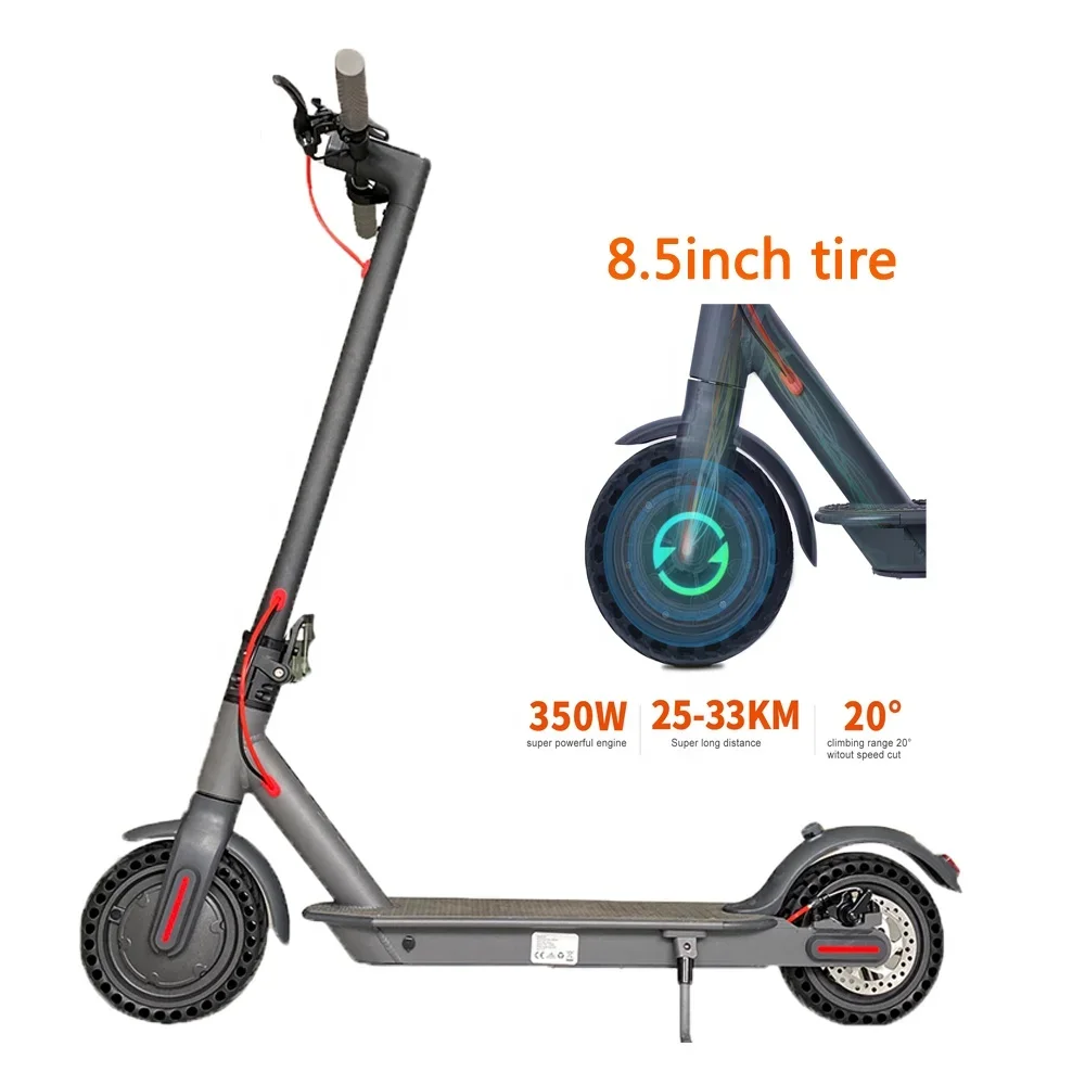 30km 2 Wheels Mini Scooty Adult Alloy E Scooter Electric 350w 2 Wheels ...