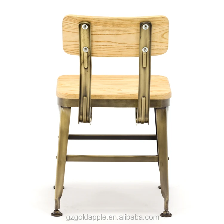Industrial Metal Steel Vintage Back Restaurant Cafe Chair Indoor And ...