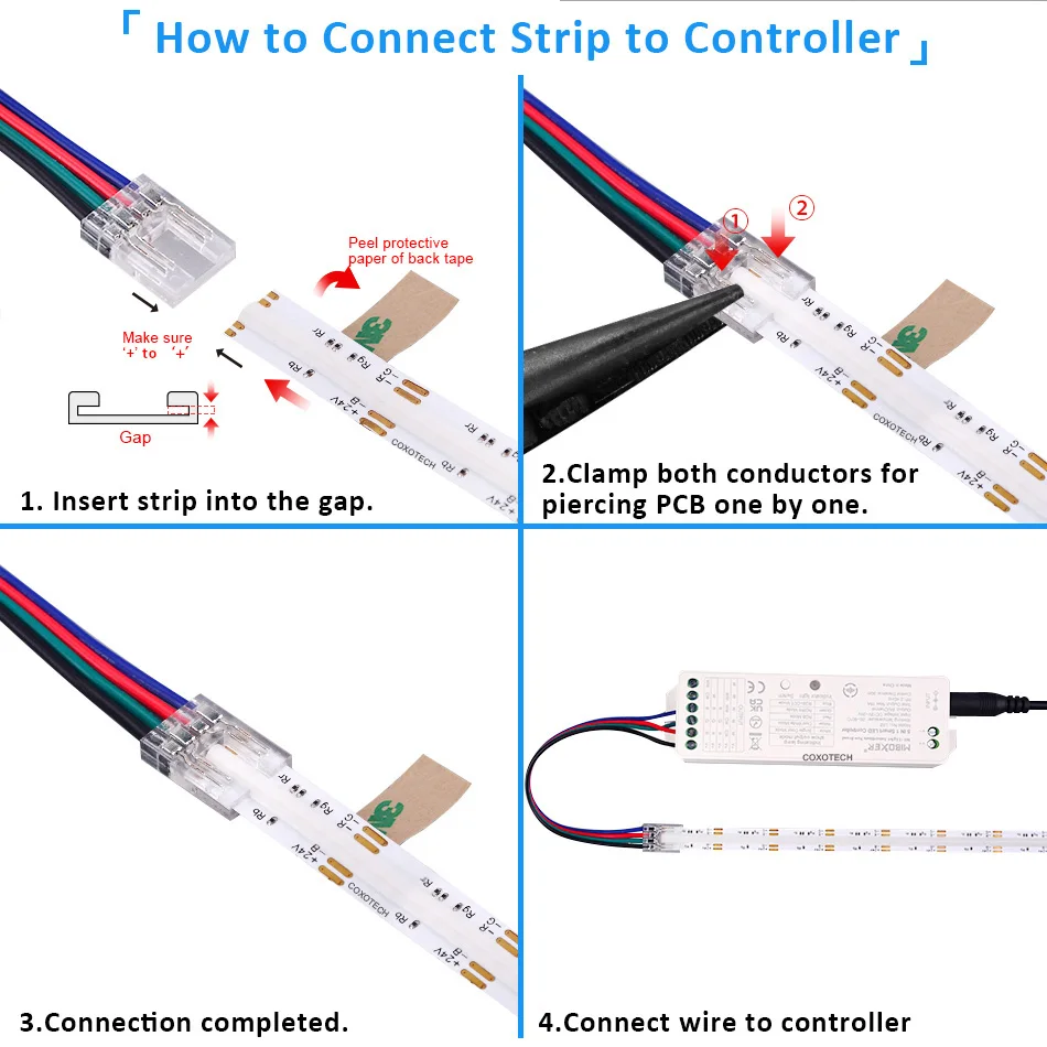 COXO COB LED Strip Corner Connectors - Reliable & Efficient