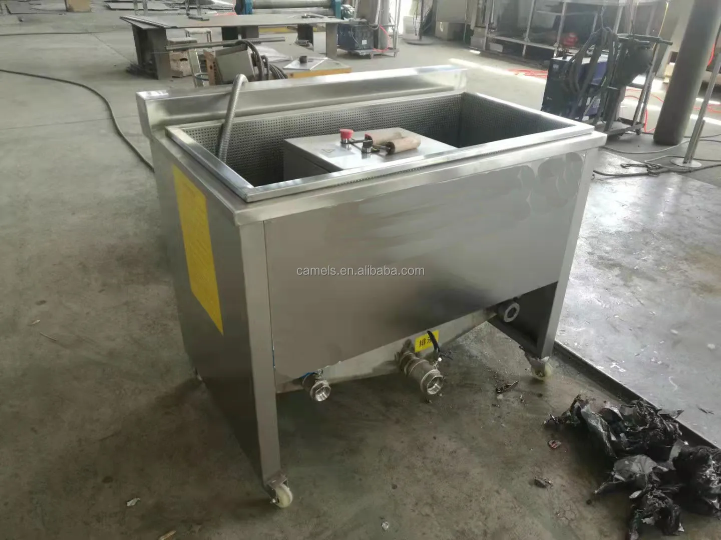 Continous Gas Chips Frying Machine Potato Frying Production Line - Buy ...