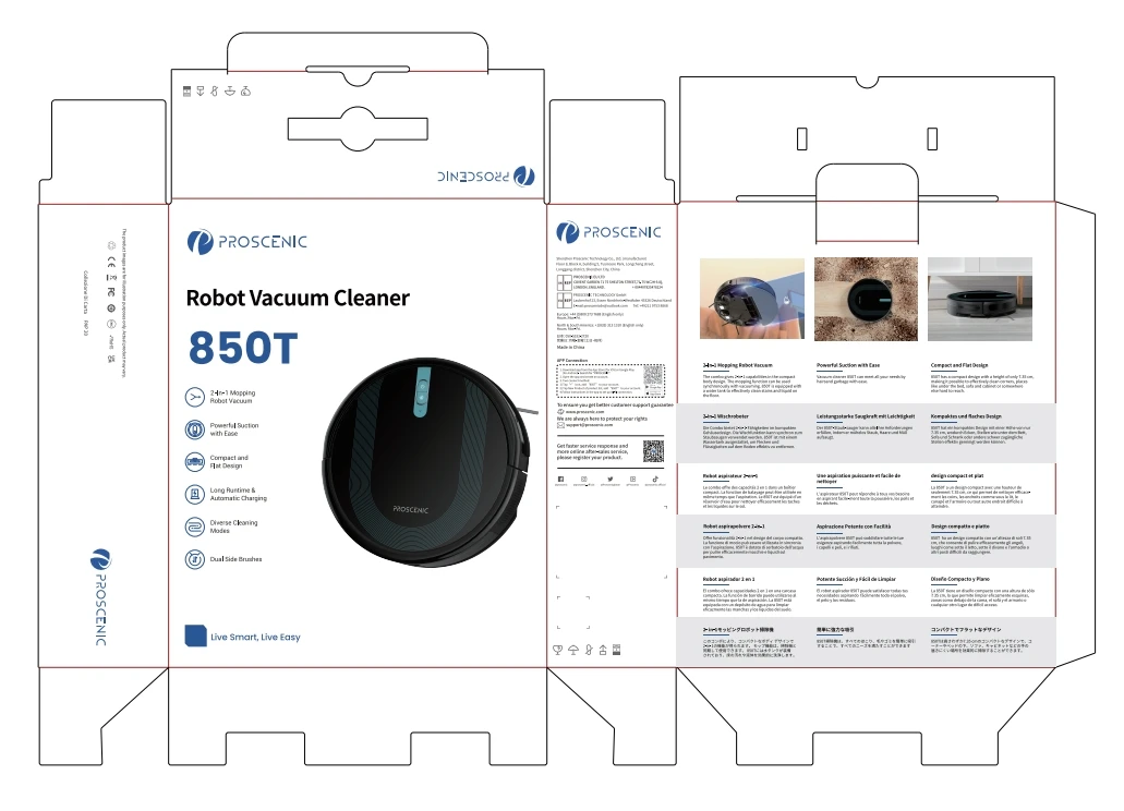 Wholesale Oem Proscenic 850t Mini Robotic Vacuum Cleaners Gyro ...