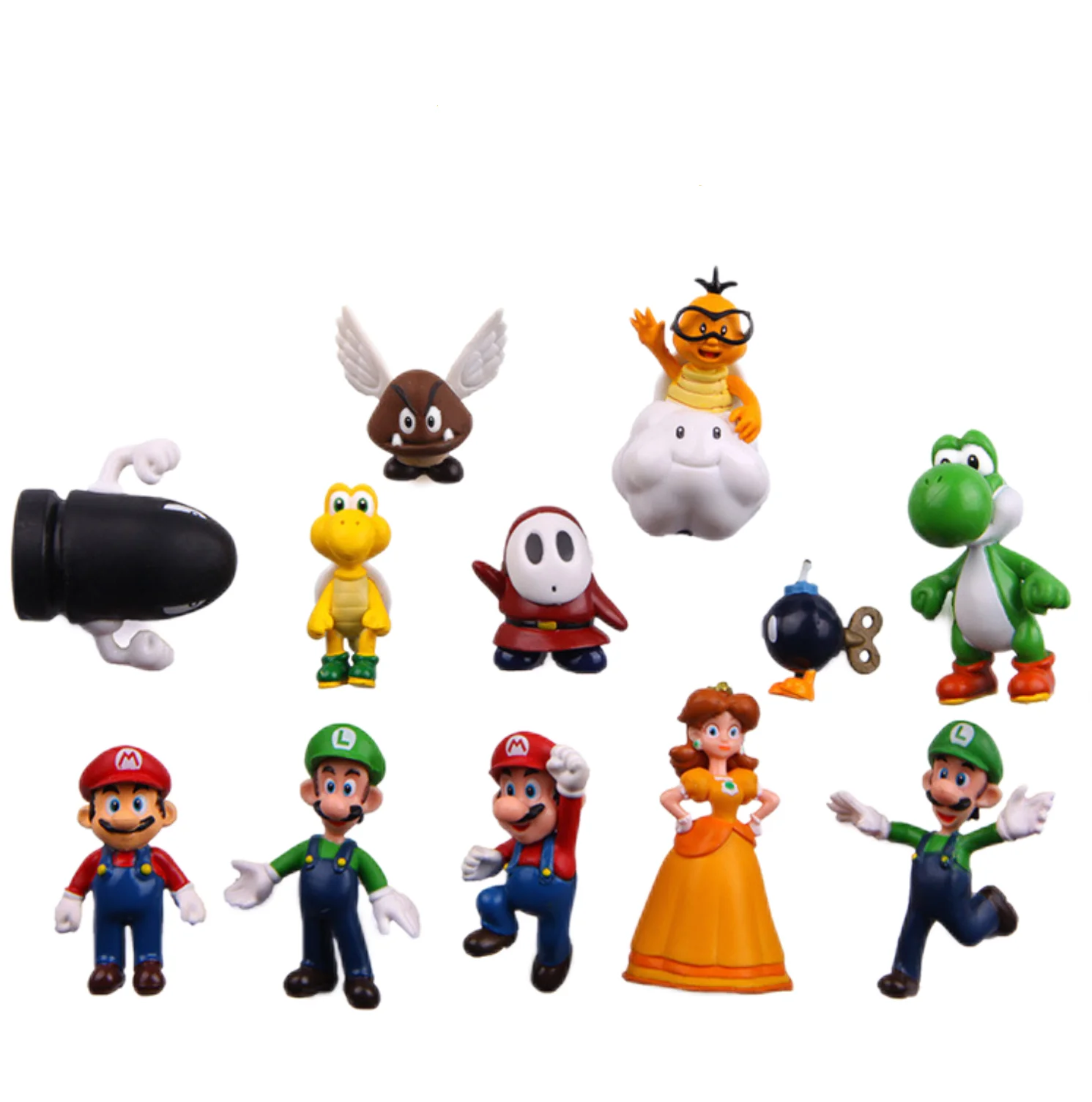 12pcs PVC Refrigerator Magnet Message Sticker Gift Super Mario Magnet ...