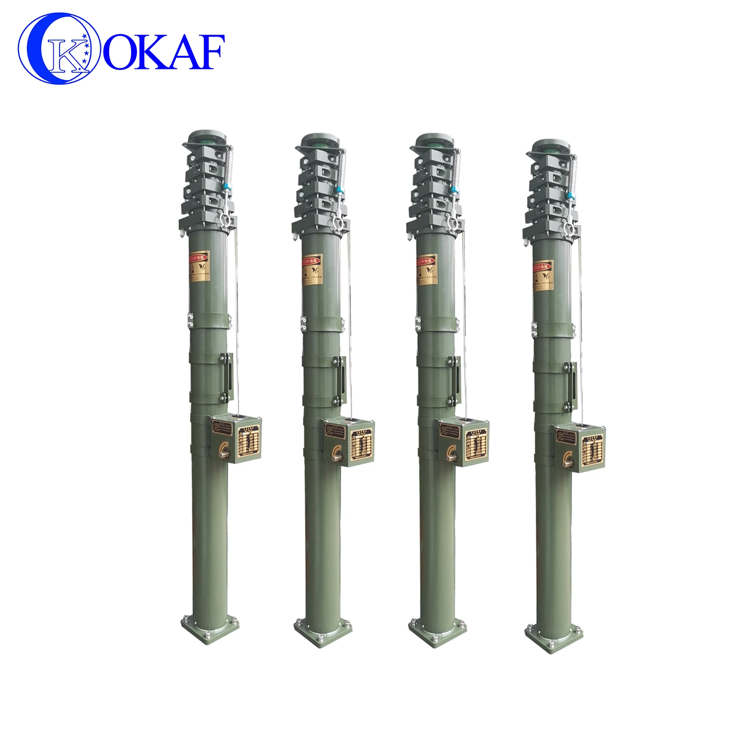 5m Ham Radio CCTV Camera Lights Tower Hand Crank Elevation