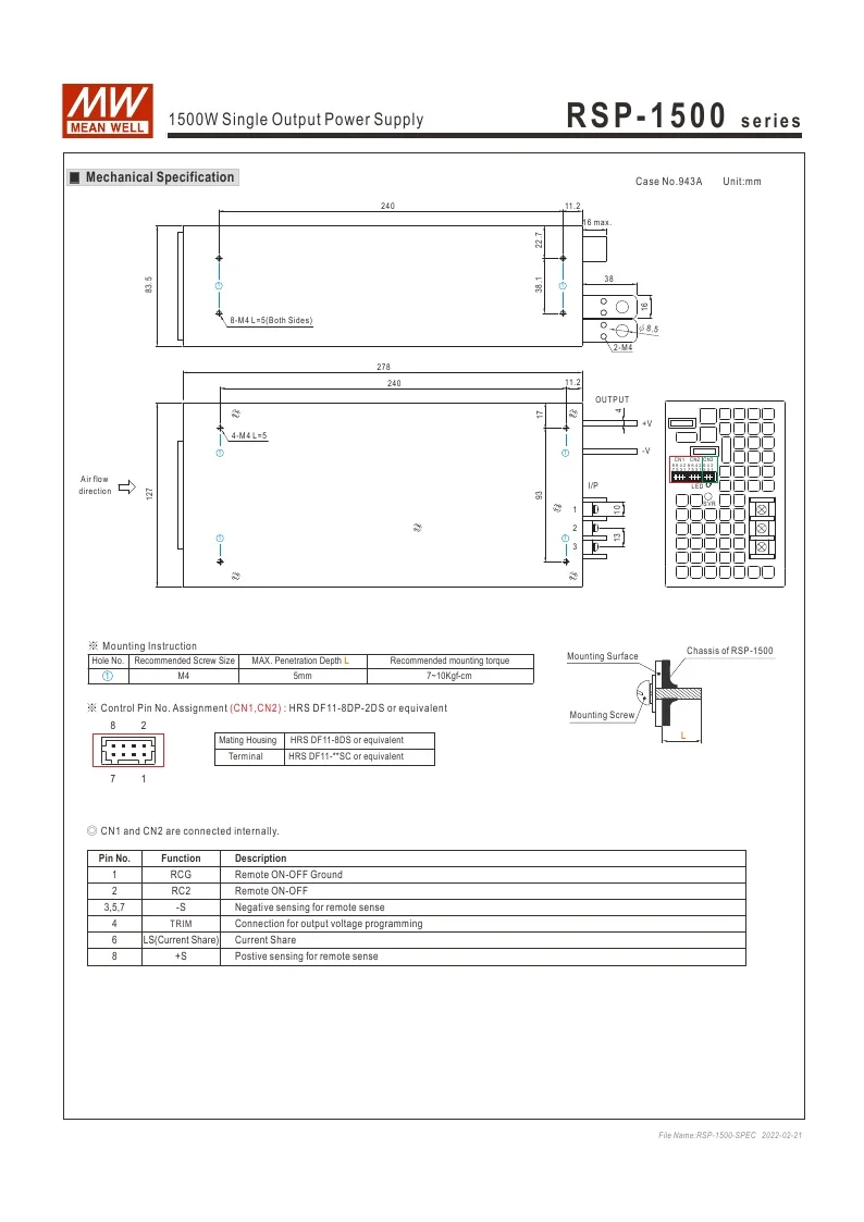 Ruist Rsp-1500-5 Power Supply High Current Battery Power Dc Power ...