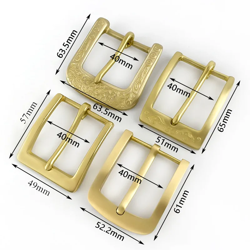 Deepeel YK014 40mm Solid Brass Belt Buckles - Garment Accessories