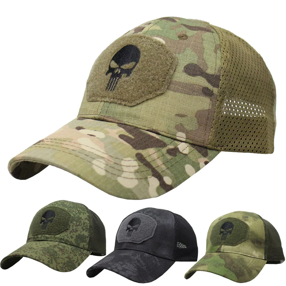 Tactical Baseball Caps Multicolor Camouflage Breathable Sun Visor Mesh ...