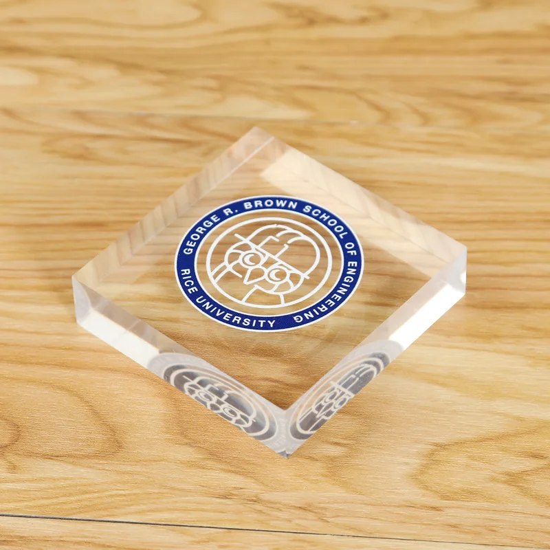 Custom Plexiglass Stand Name Plate Logo Block Desk Print Sublimation UV ...