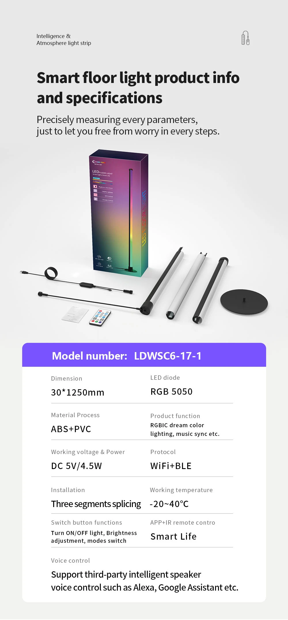 Cl Lighting Smart Home Ambinet Light Indoor Decorative Rgbic Corner Led ...