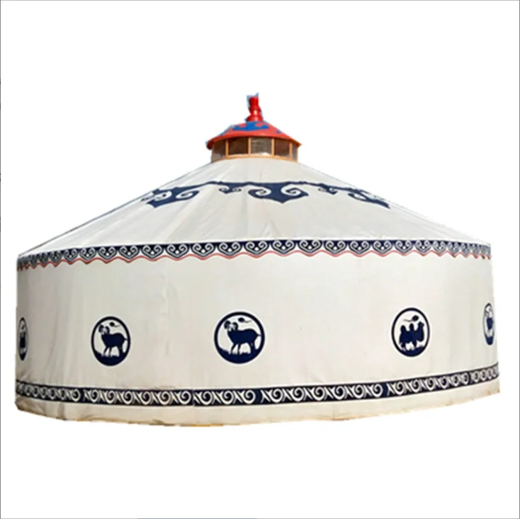 Galvanized steel frame mongolian yurt waterproof windproof four season ...
