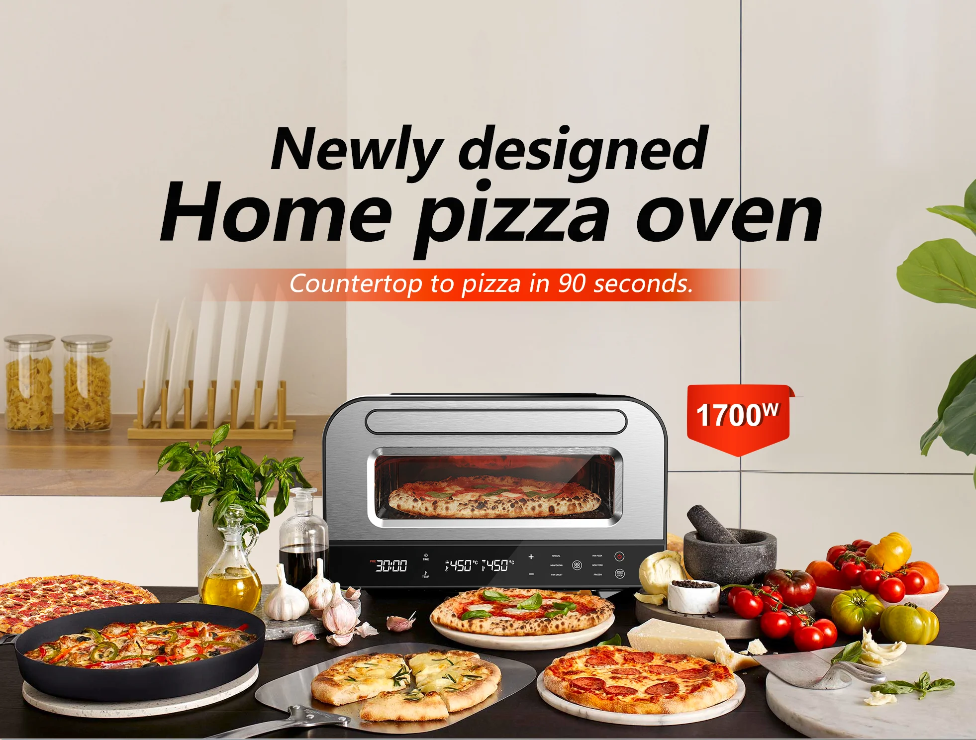 Professional Electric Toasters Pizza Ovens 1700w Home Modern Pizza Oven