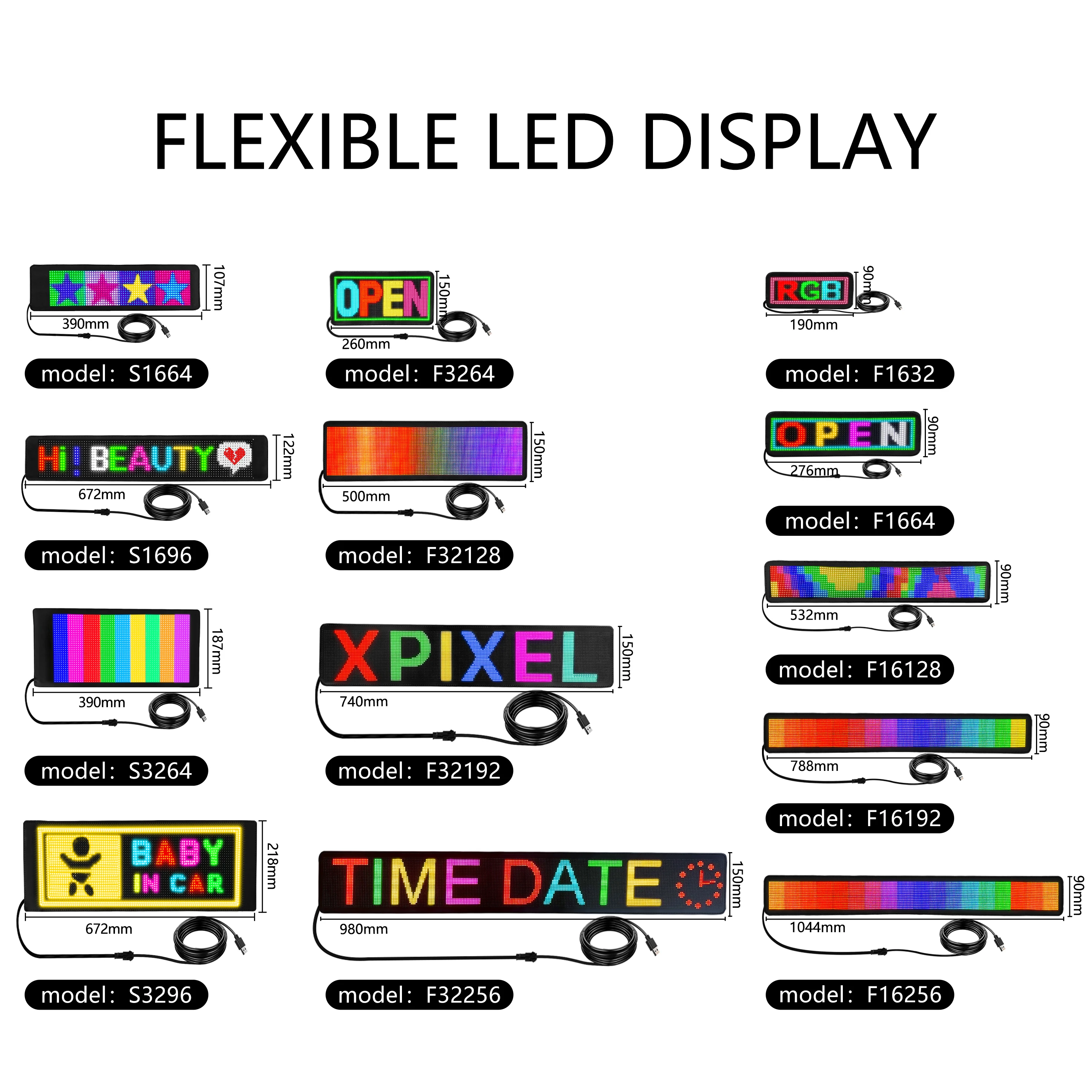 Flexible LED Signs for Bars, Clubs, and Cars - Customizable
