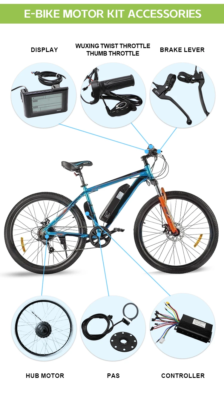 Ruijie Quality Goods Friction Drive 48v Electric Bike Kit 500 Watt Hub ...