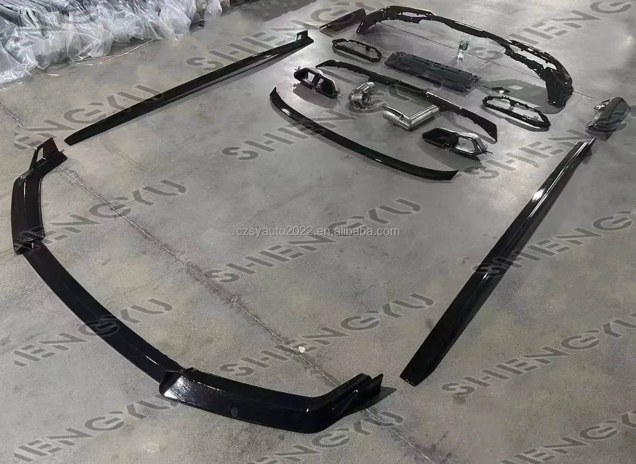 Body Kit Include Front Bumper Assembly Rear Lip Exhaust Pipe,Side Skirt ...