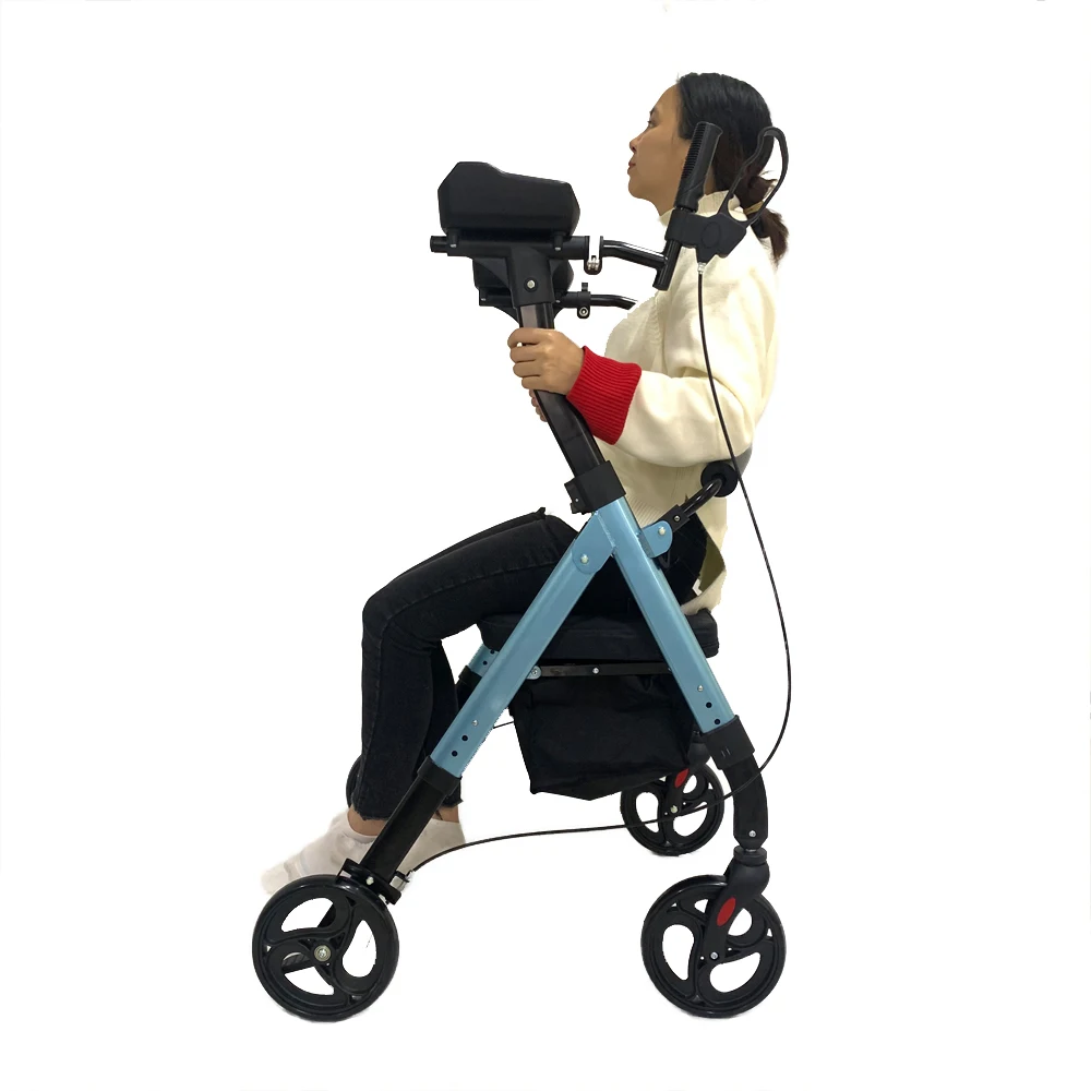 Support 500 Lbs Upright Walker Bariatric Stand Up Rollator Walker With ...