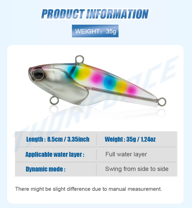 Custom Vibration Fish Bait Fishing Lure Vib Rattled Baits Oem Epoxy ...