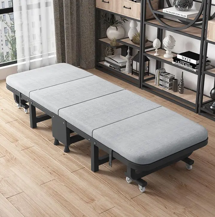 Metal Foldable Bed Home Office Use Rest Easy Fold Storage Bed Cotton ...