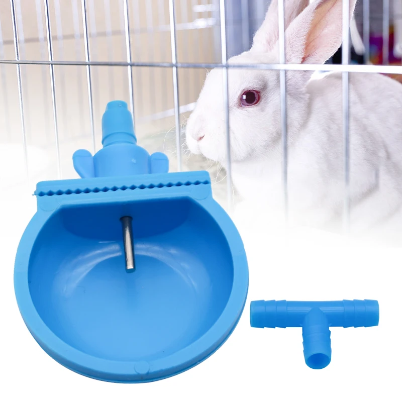 Blue Color Plastic Rabbit Water Bowl - Automatic Drinker